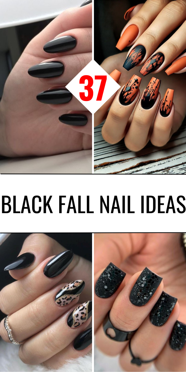37 Stunning Black Fall Nail Ideas to Elevate Your Style - divagaze.com