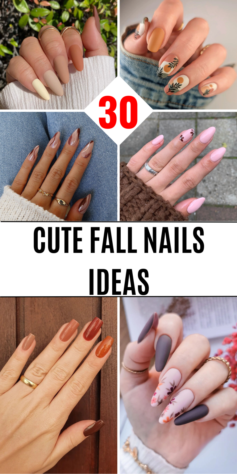 30 Cute Fall Nails Ideas for 2024: Stylish Designs for an Autumn ...
