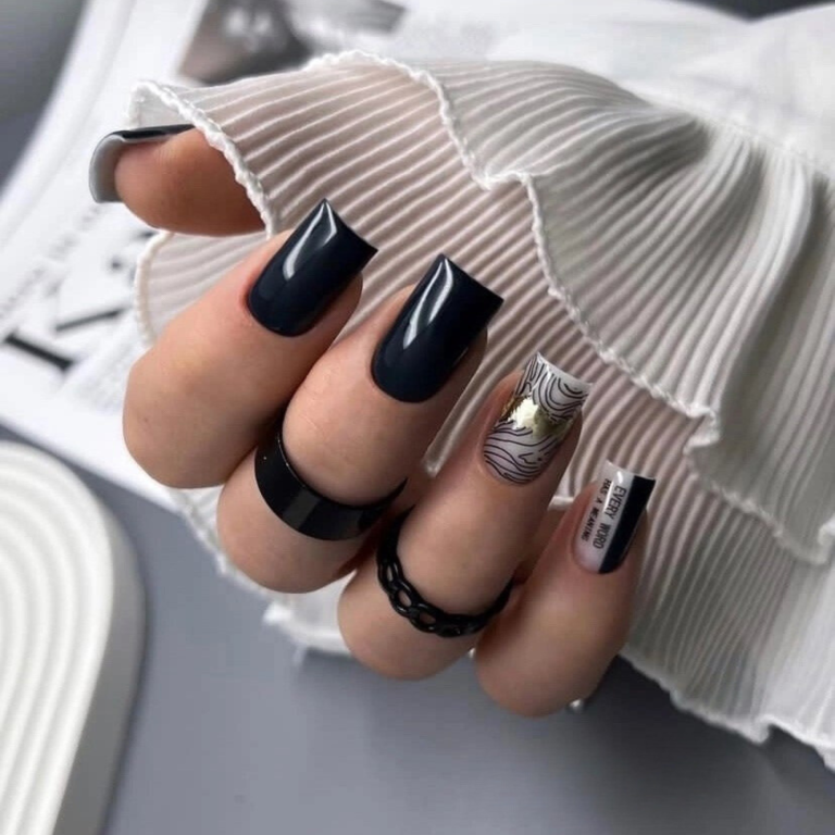 37 Stunning Black Fall Nail Ideas to Elevate Your Style - divagaze.com