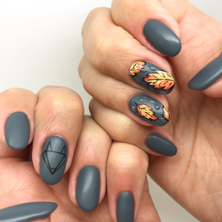 23 Nails with Fall Leaves: Stunning Designs to Embrace Autumn's Beauty ...