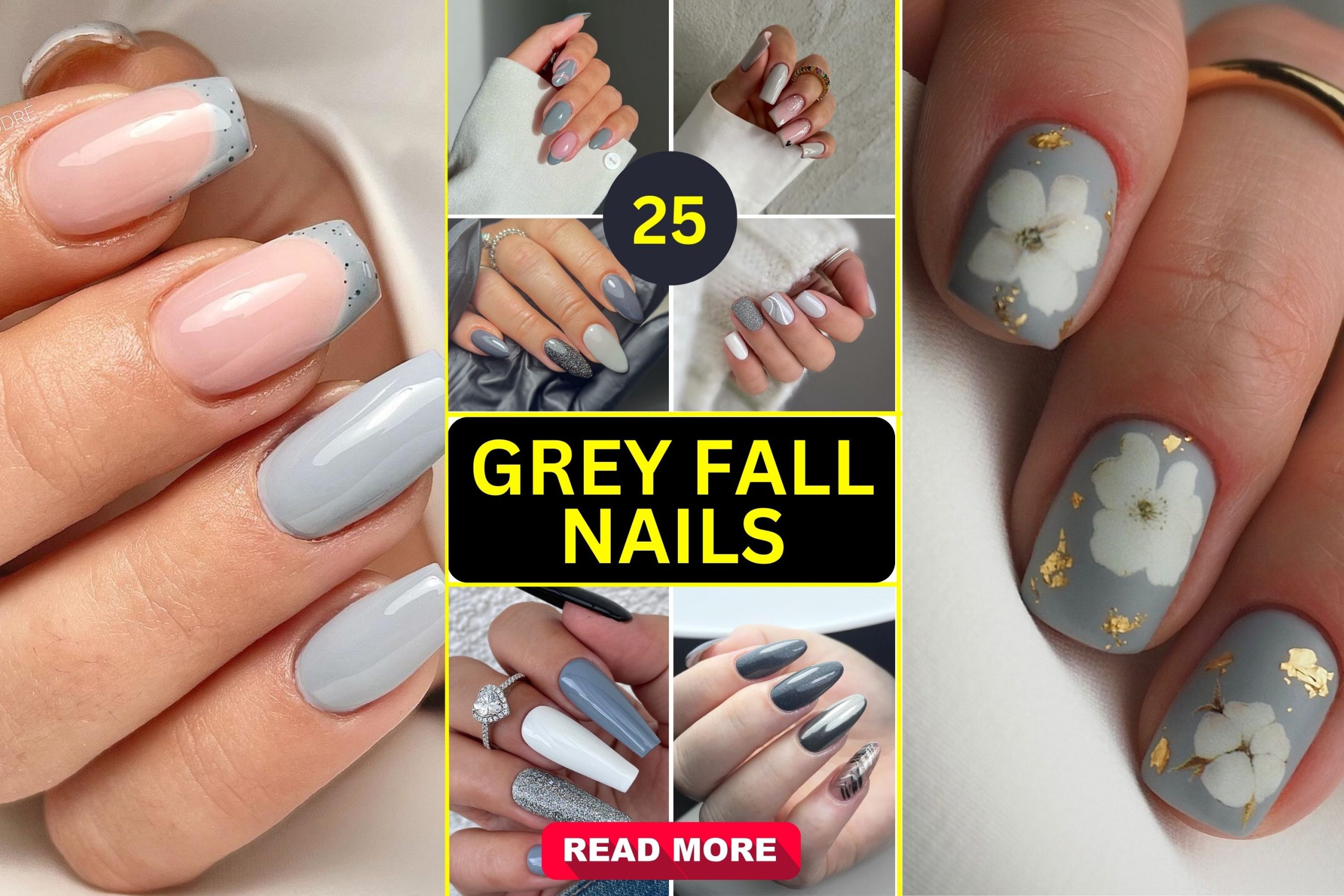 25 Grey Fall Nails: Top Nail Art Ideas - From Simple to Luxurious ...