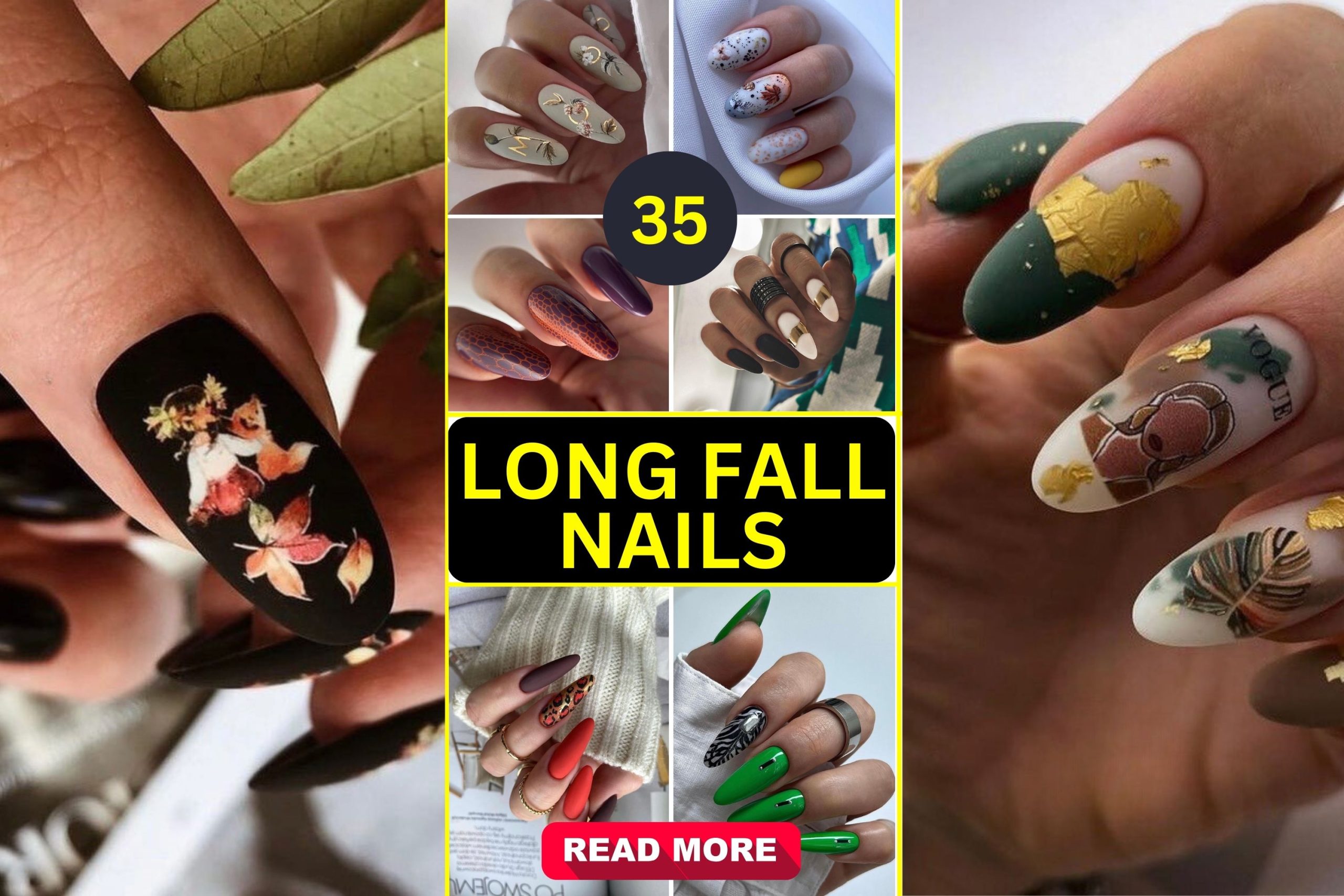 35 Long Fall Nails 2024: Classy, Cute, and Trendy Designs for Your ...