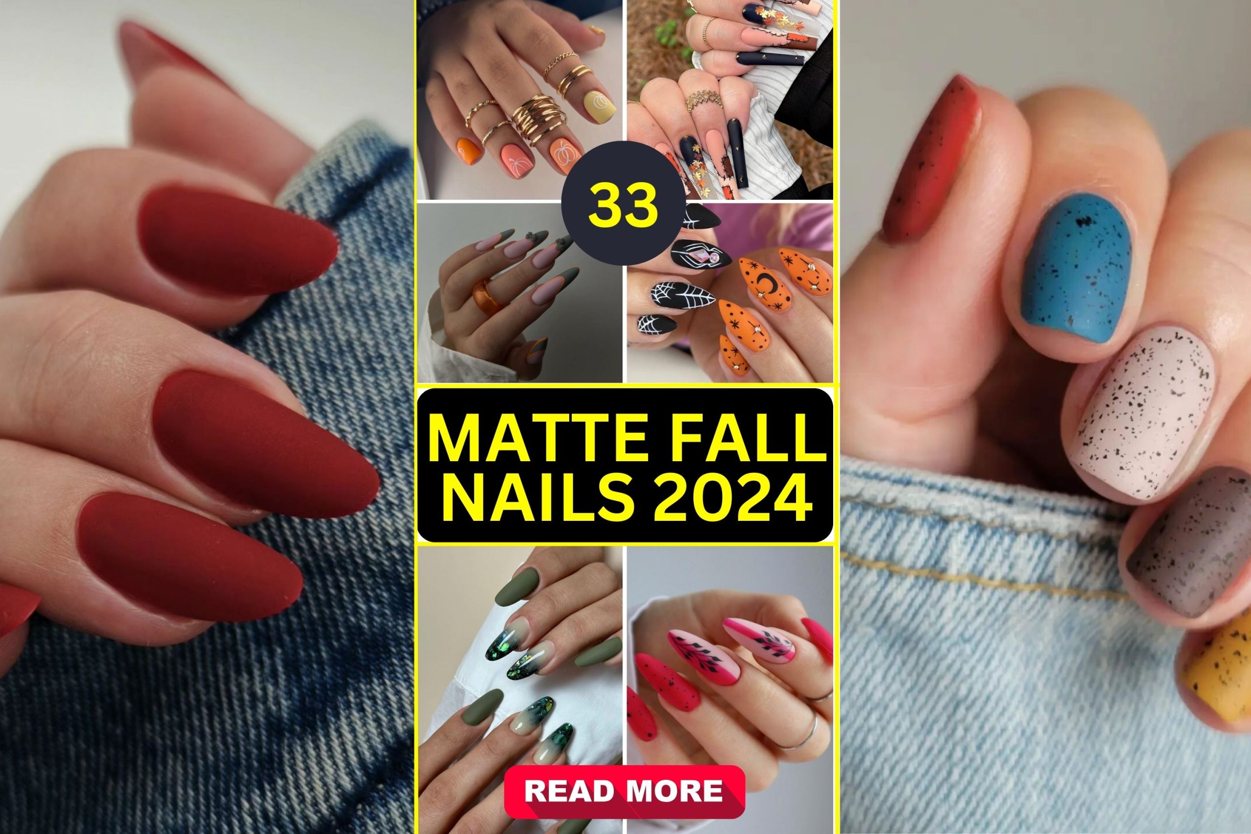 33 Matte Fall Nails 2024: Trendy Designs for a Stylish Autumn Look ...