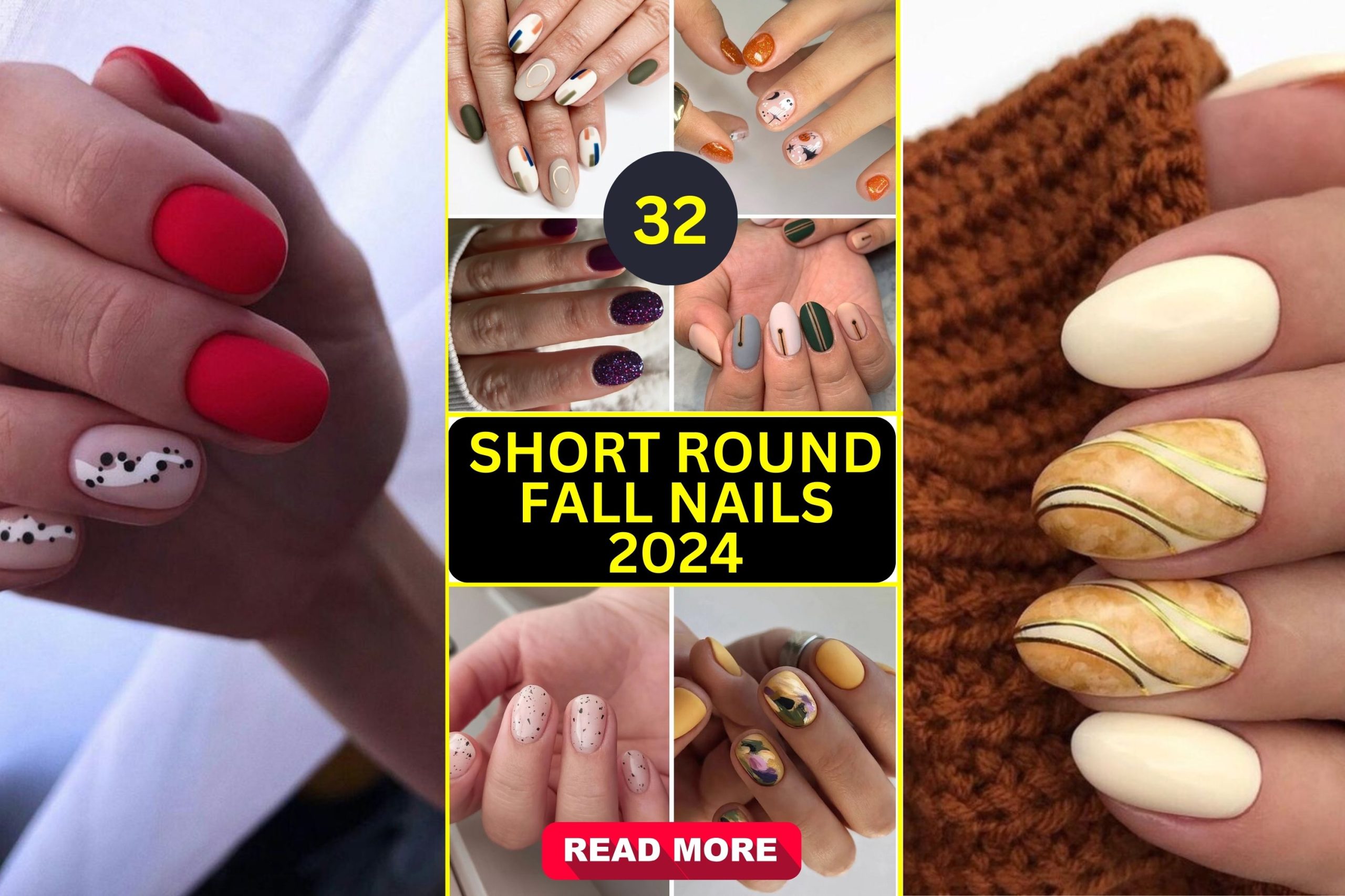 37 Short Round Fall Nails: Cute and Elegant Nail Designs to Try This ...