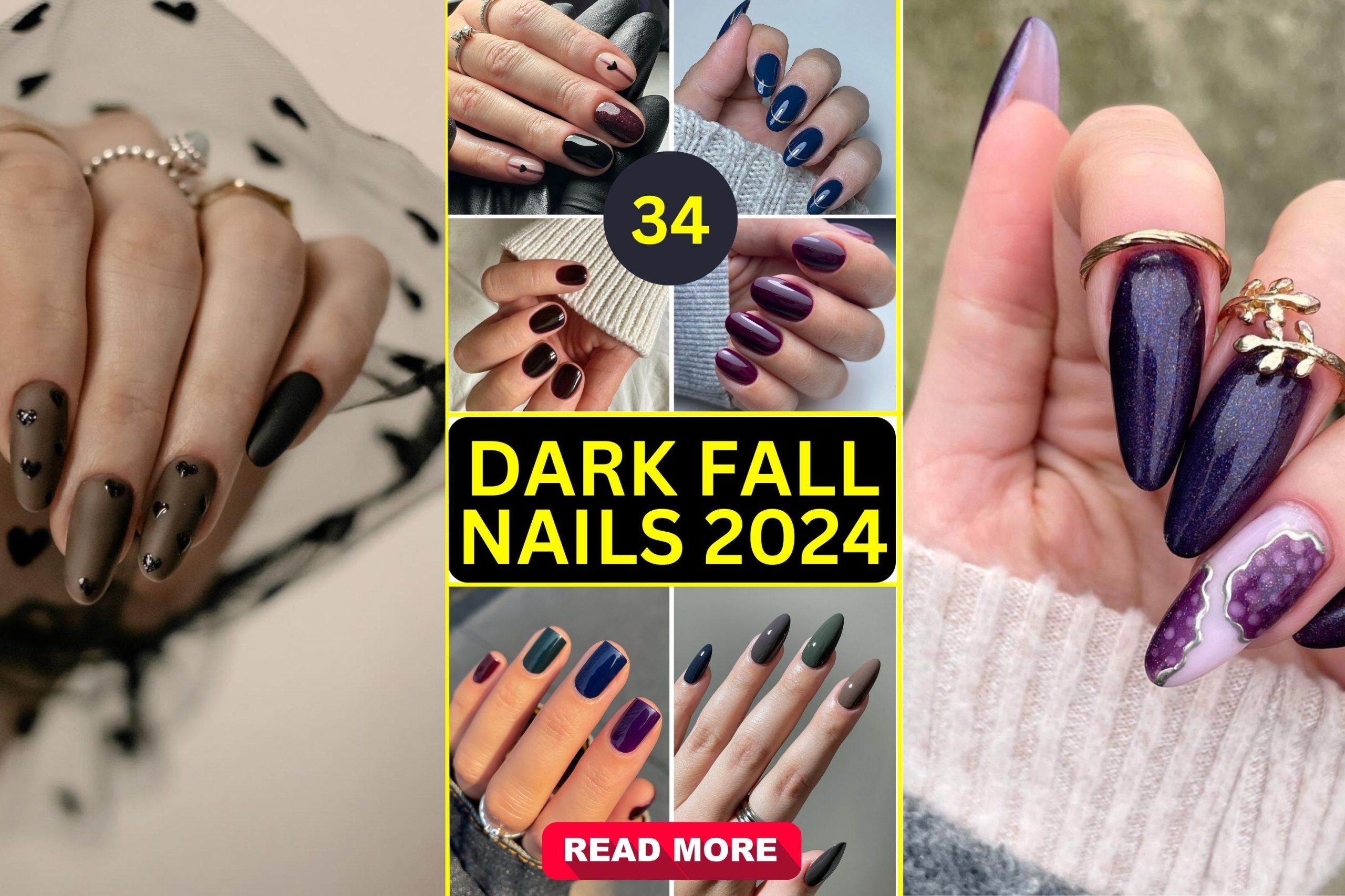 39 Dark Fall Nails: Bold Designs and Colors for a Trendy Autumn ...