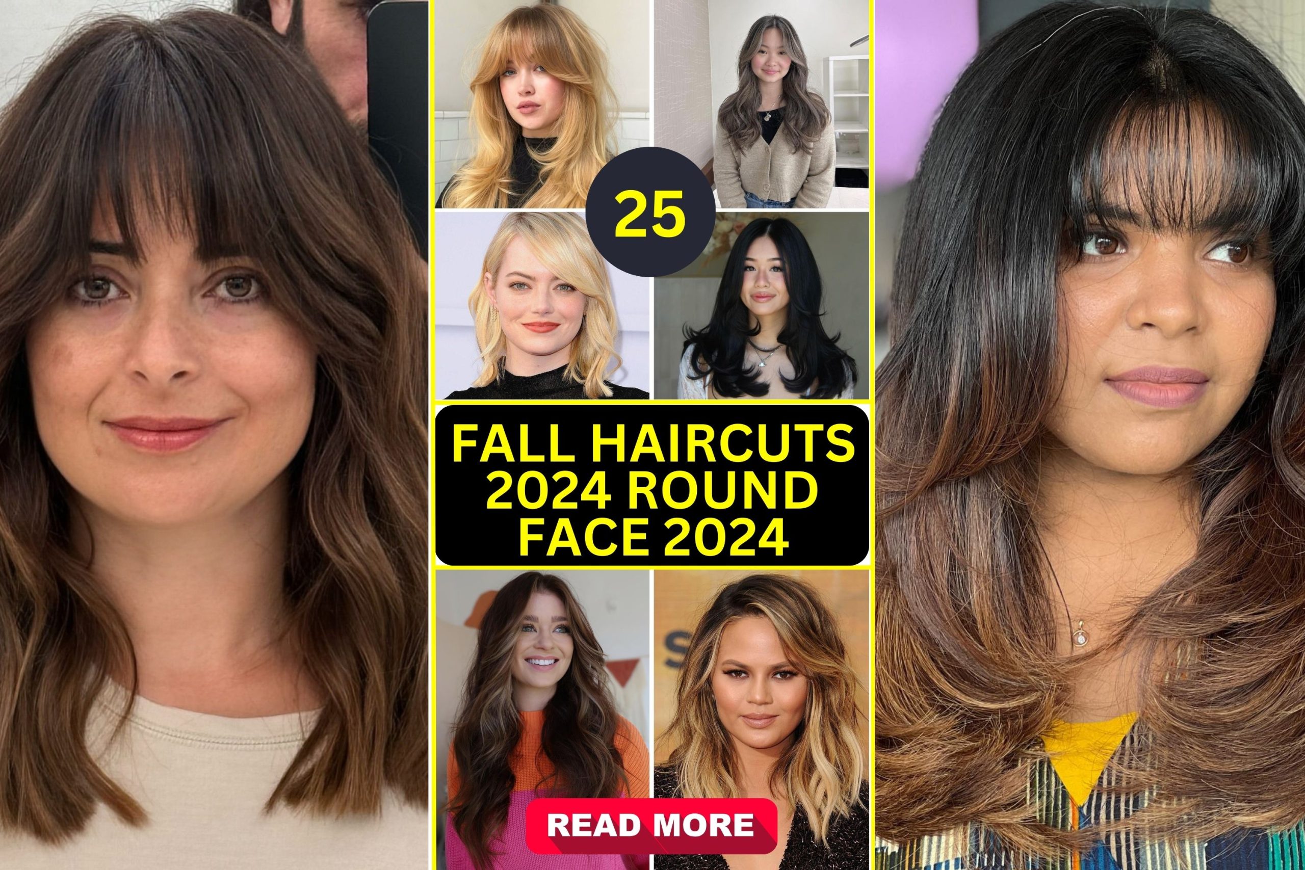 25 Trendy Fall Haircuts for Round Faces in 2024: Perfect Styles to ...