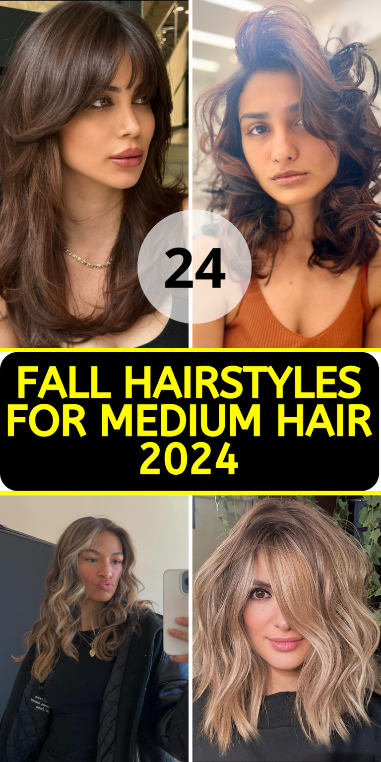 24 Fall Hairstyles for Medium Hair 2024: Cute, Easy, and Simple Ideas ...