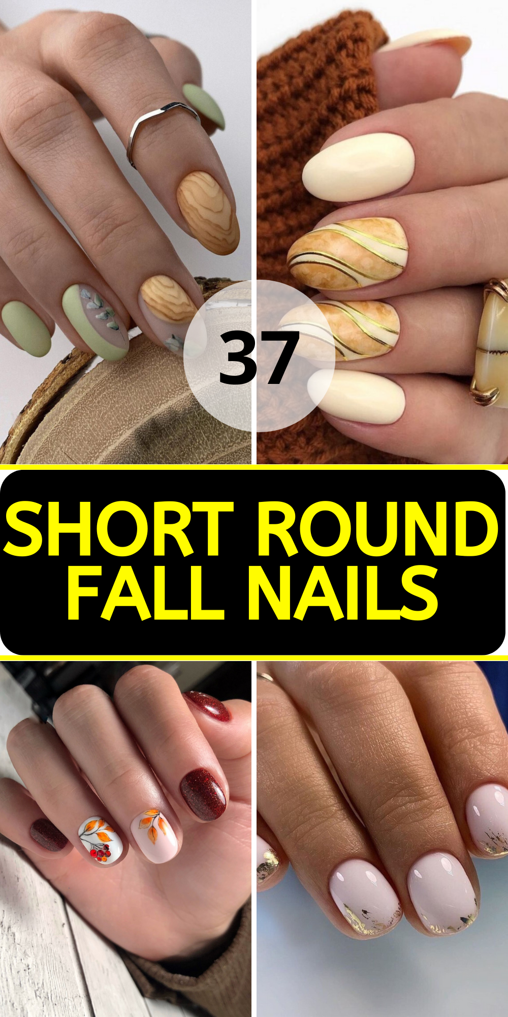 37 Short Round Fall Nails: Cute and Elegant Nail Designs to Try This ...