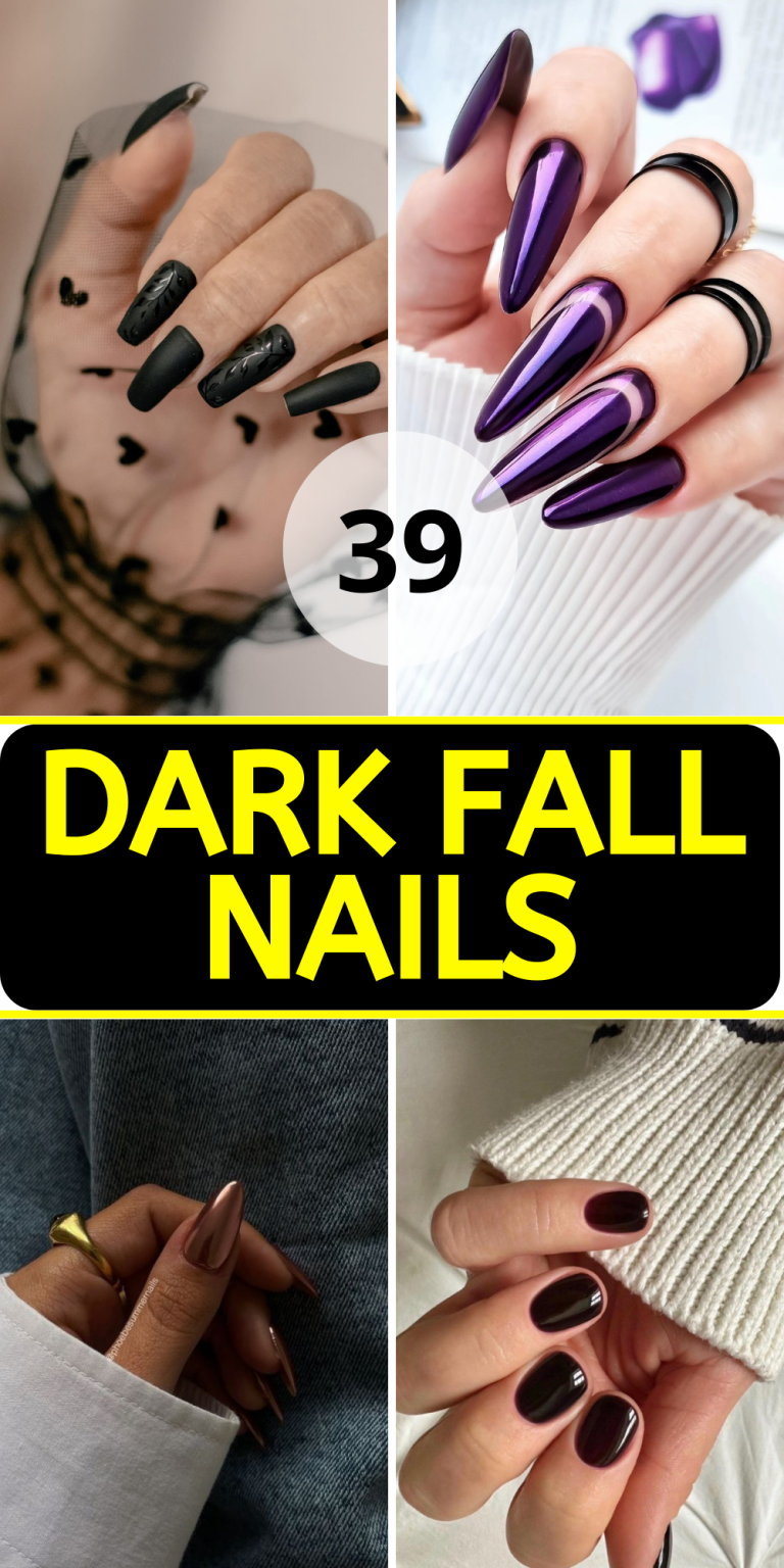 39 Dark Fall Nails: Bold Designs and Colors for a Trendy Autumn ...