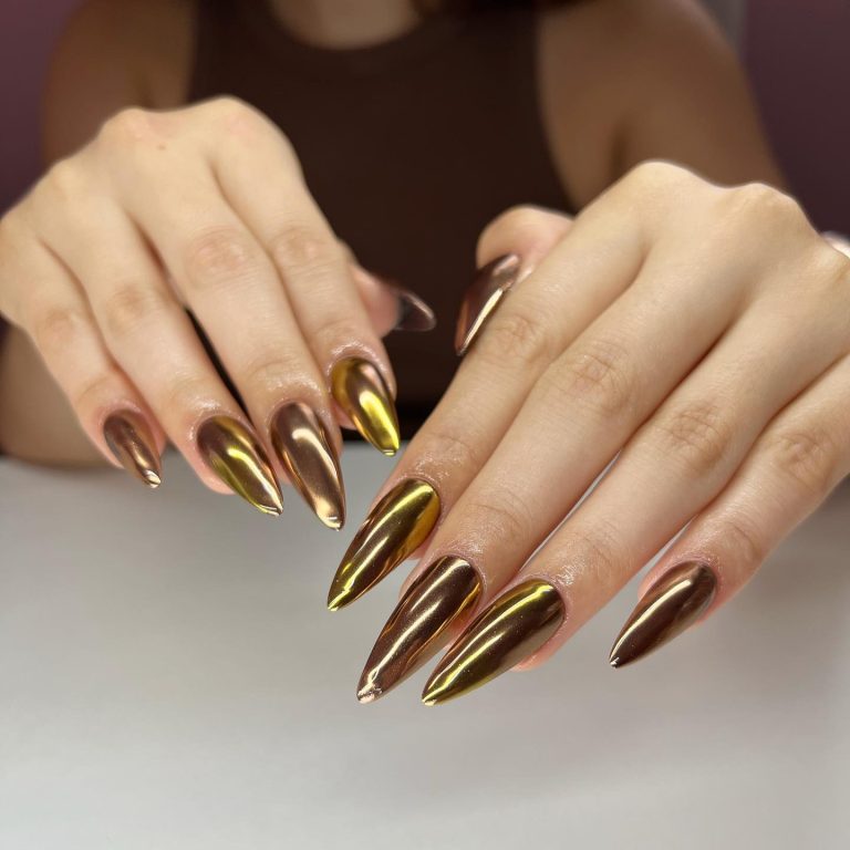 30 Fall Chrome Nails: Trendy Colors and Designs for Stunning Autumn ...