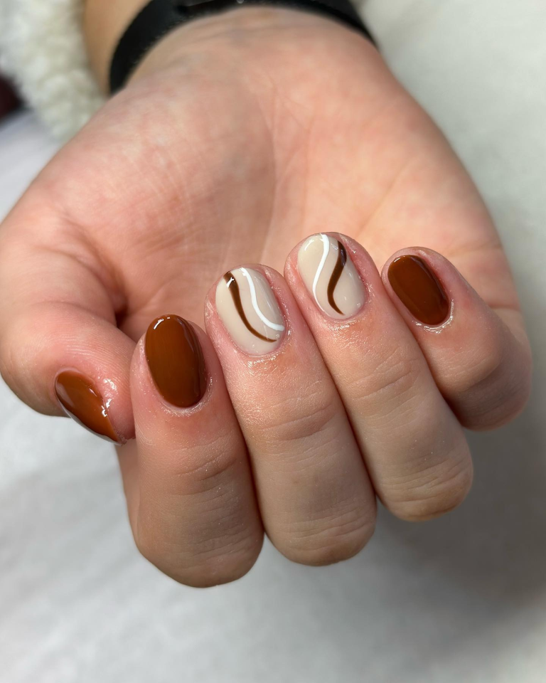 37 Short Round Fall Nails: Cute and Elegant Nail Designs to Try This ...