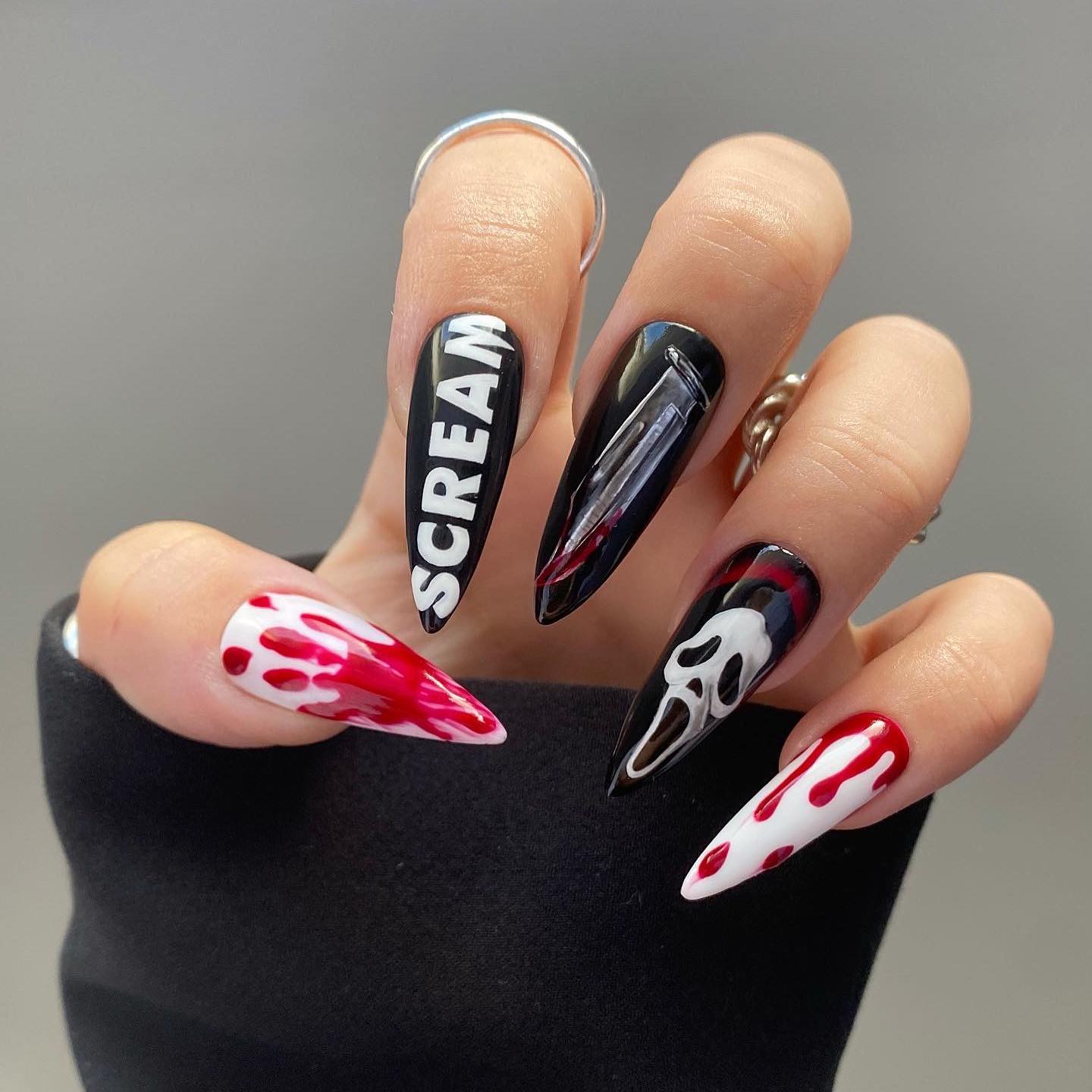 32 Black Halloween Nails: Creepy, Chic, and Creative Ideas for a Spooky ...