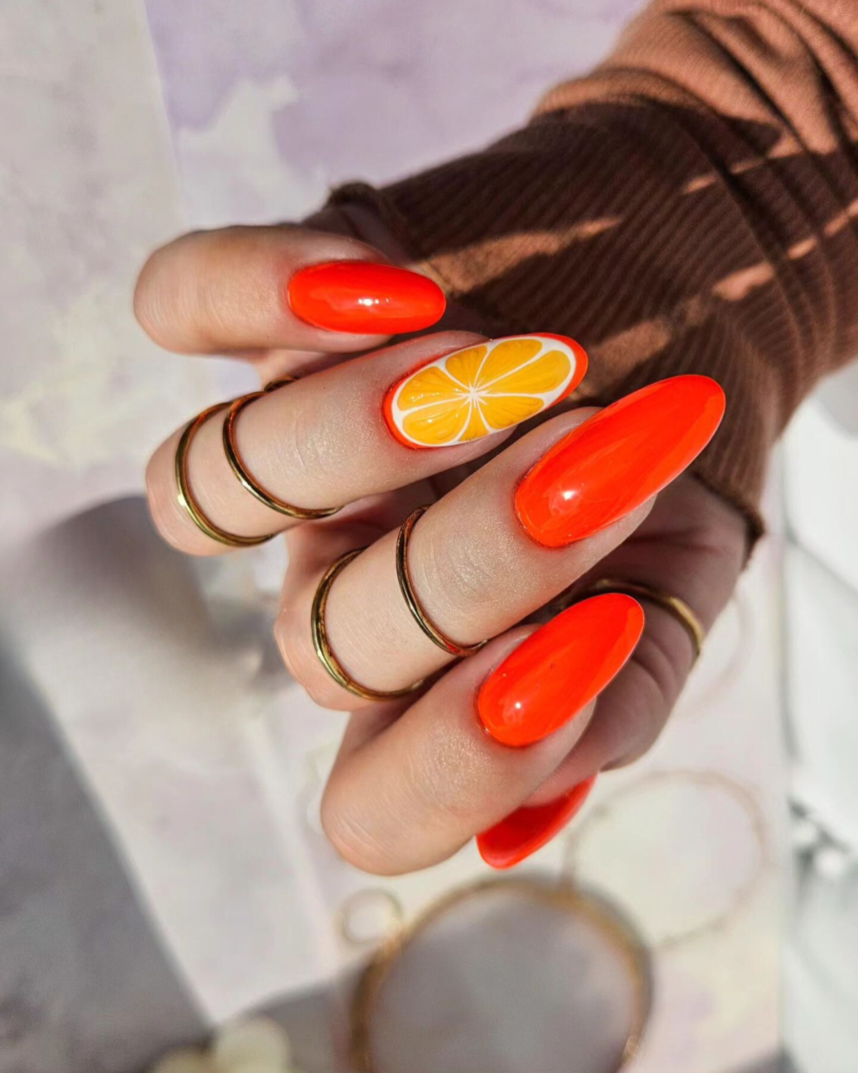 40 Orange Fall Nails 2024: Bold Designs, Bright Colors, and Creative ...