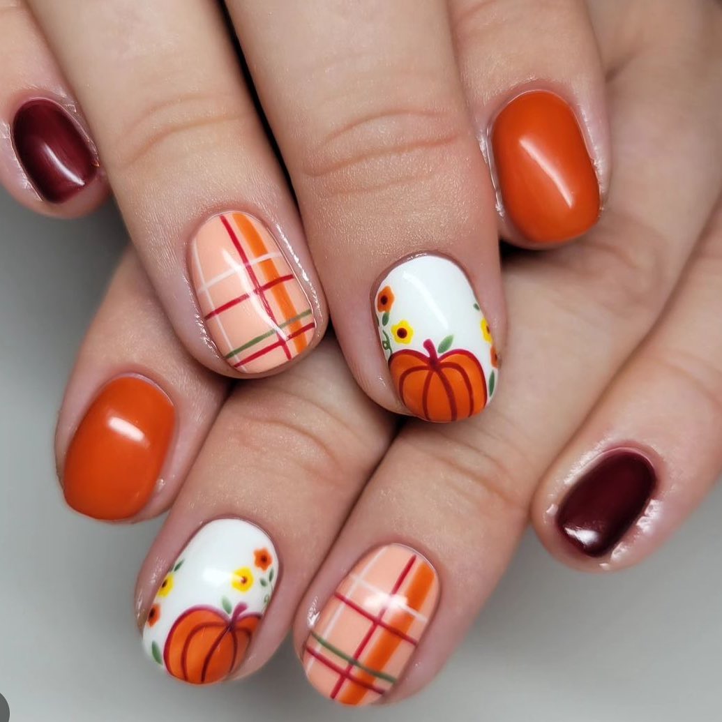 32 Fall Short Nails: Top Trends and Cute Ideas to Try This Autumn ...