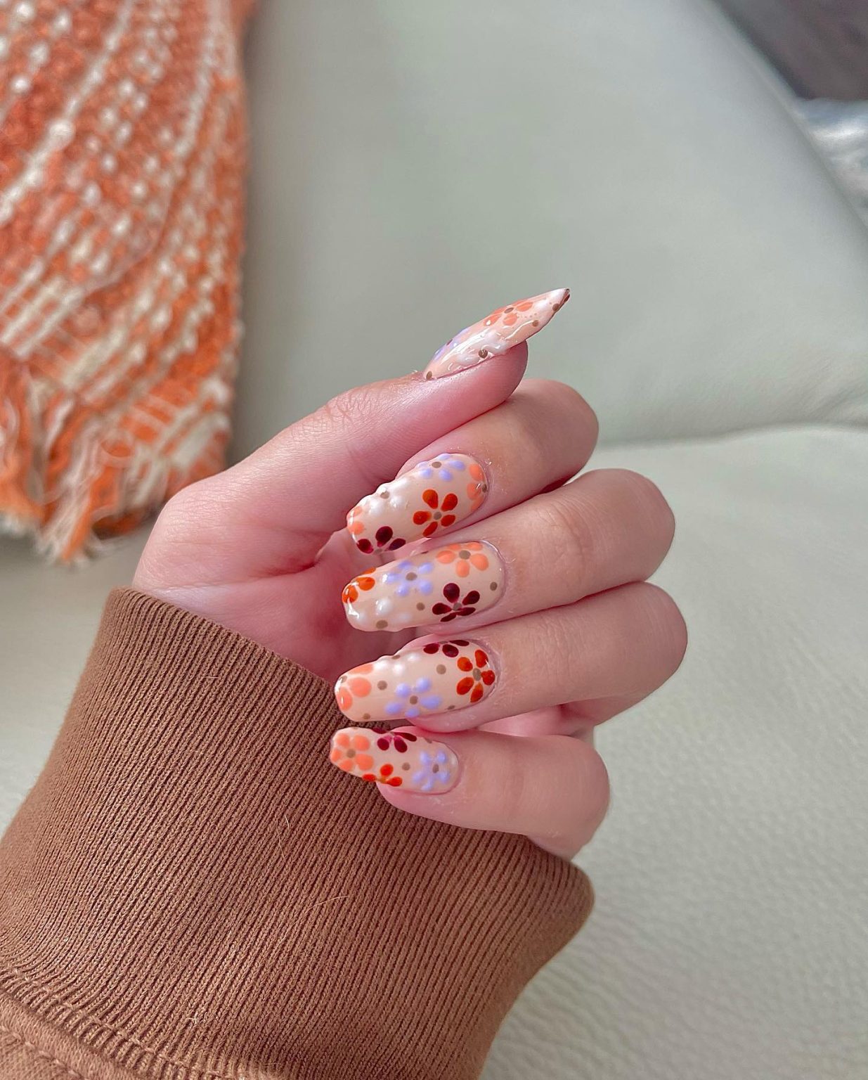 33 Stunning Fall Round Nails Designs That Will Elevate Your Autumn ...
