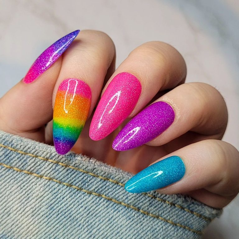 28 Stunning Fall Rainbow Nails 2024 Designs You Must Try This Autumn ...