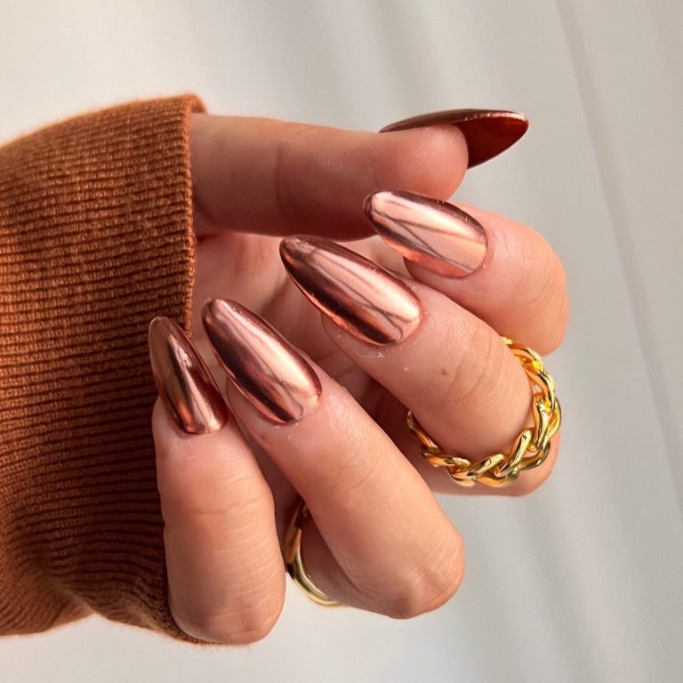 30 Fall Chrome Nails: Trendy Colors and Designs for Stunning Autumn ...