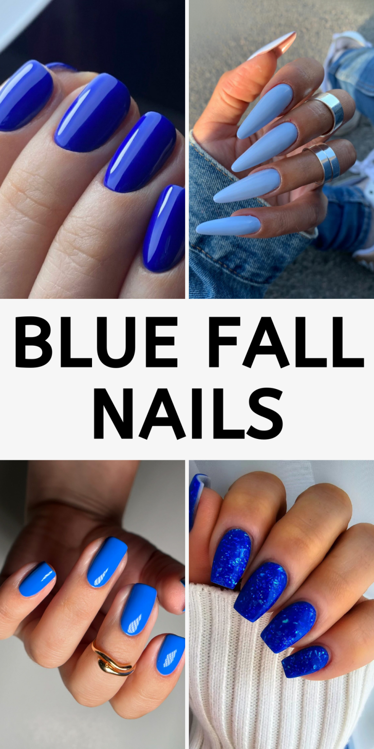 28 Stunning Blue Fall Nails 2024 Ideas to Inspire Your Next Manicure ...