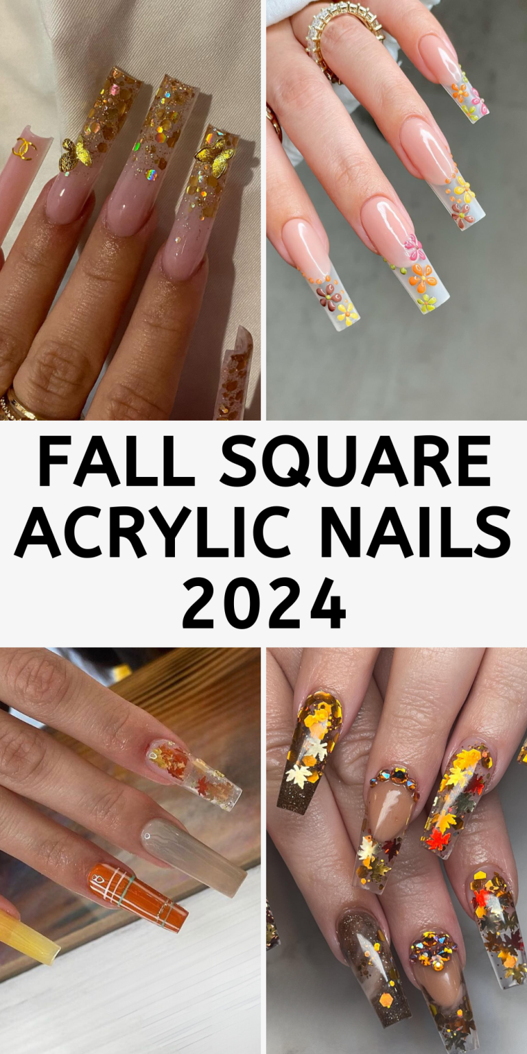 21 Stunning Fall Square Acrylic Nail Designs for 2024 You Need to Try ...