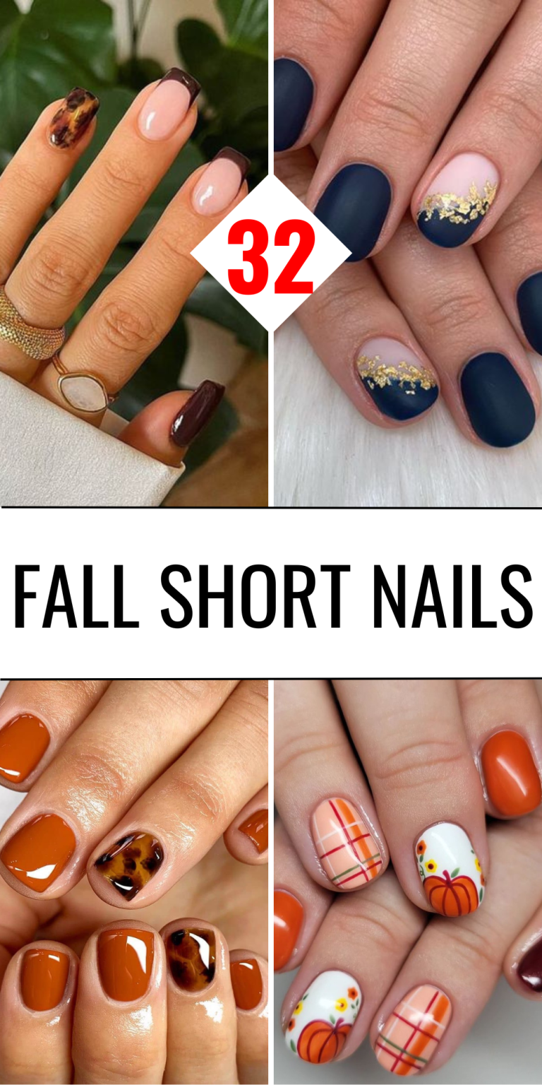 32 Fall Short Nails: Top Trends and Cute Ideas to Try This Autumn ...