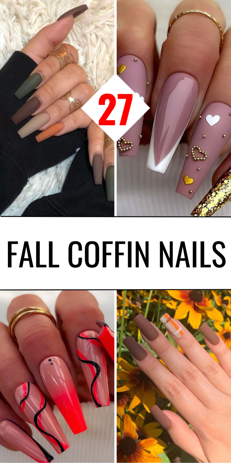 27 Fall Coffin Nails: Stunning Designs to Elevate Your Autumn Style ...