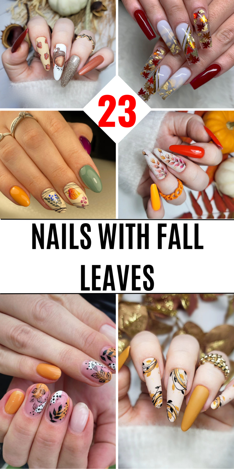 23 Nails with Fall Leaves: Stunning Designs to Embrace Autumn's Beauty ...