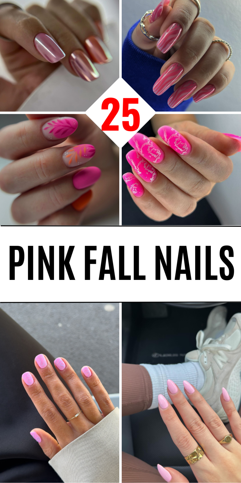 25 Stunning Pink Fall Nails 2024: Trendy Designs to Rock This Autumn ...