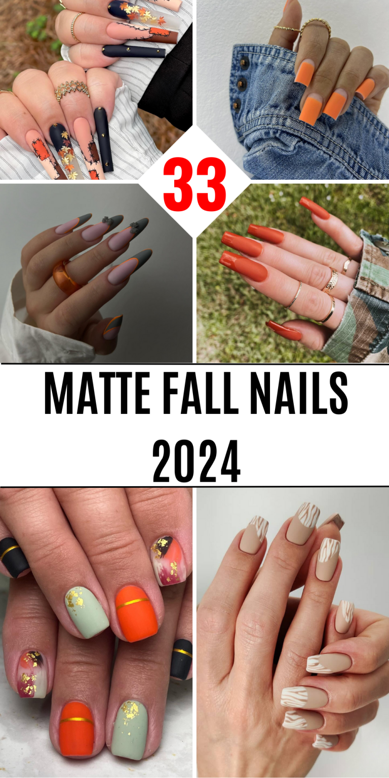 33 Matte Fall Nails 2024: Trendy Designs for a Stylish Autumn Look ...