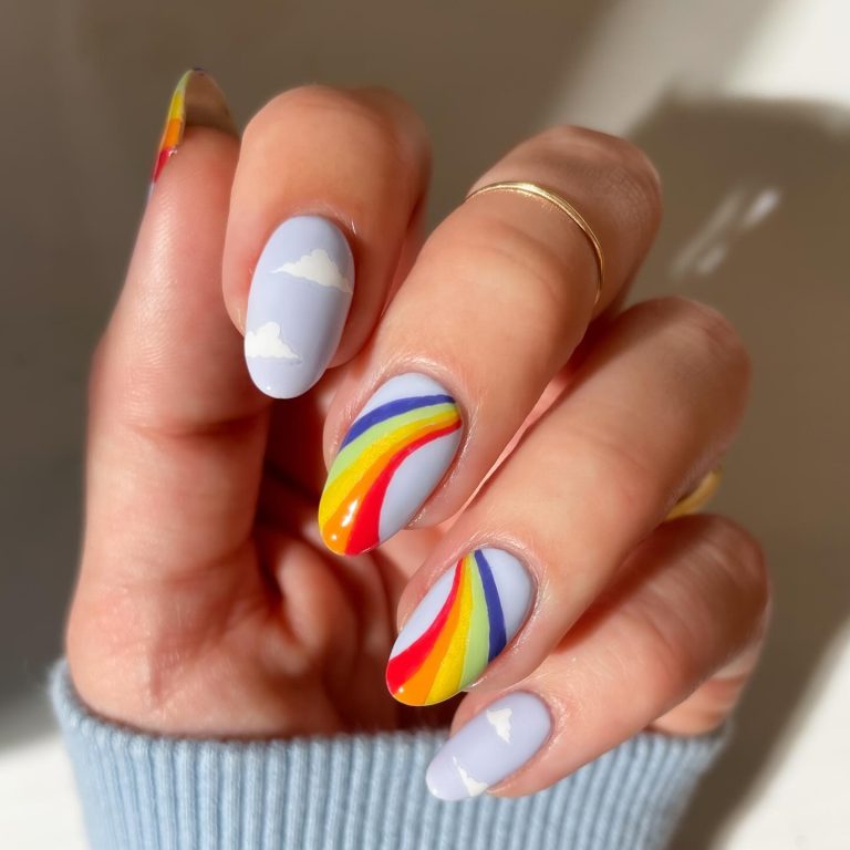 28 Stunning Fall Rainbow Nails 2024 Designs You Must Try This Autumn ...