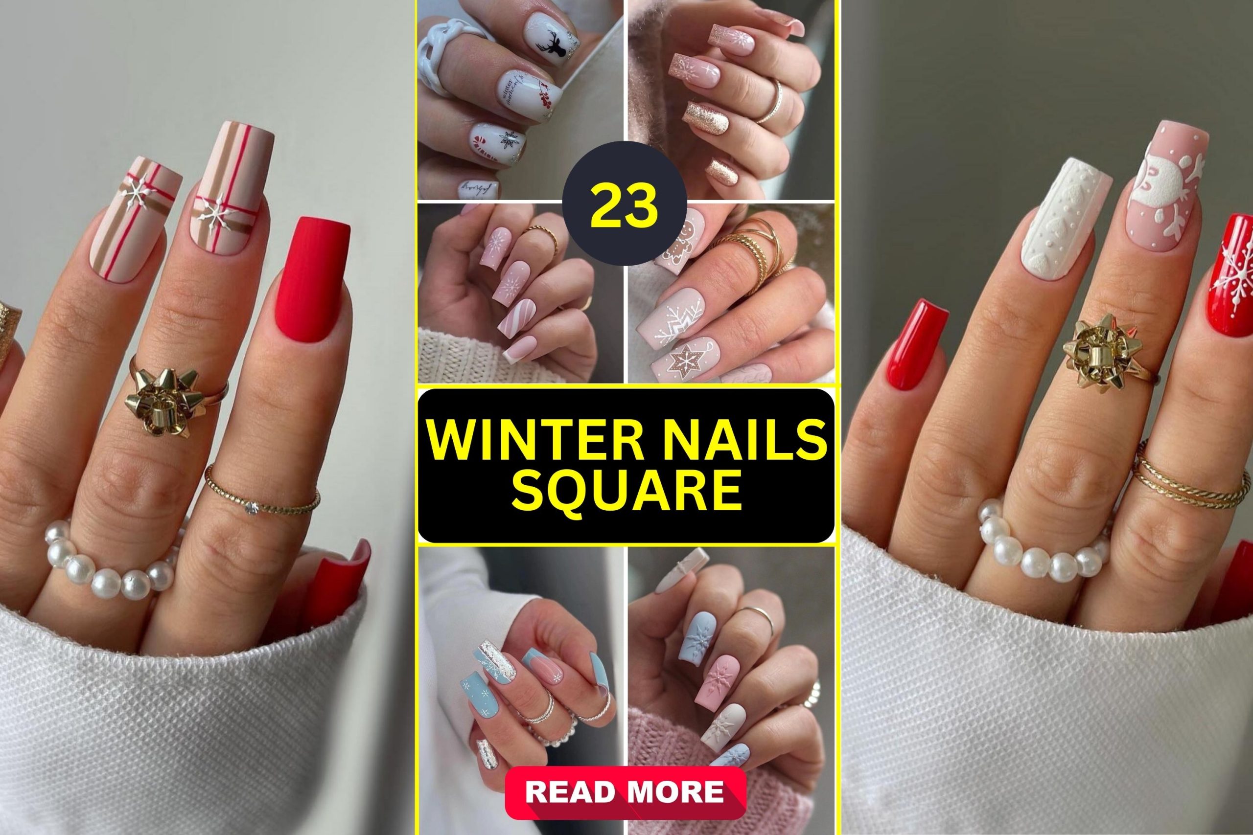 23 Winter Nails Square: Trendy Winter Nail Designs for a Festive and ...