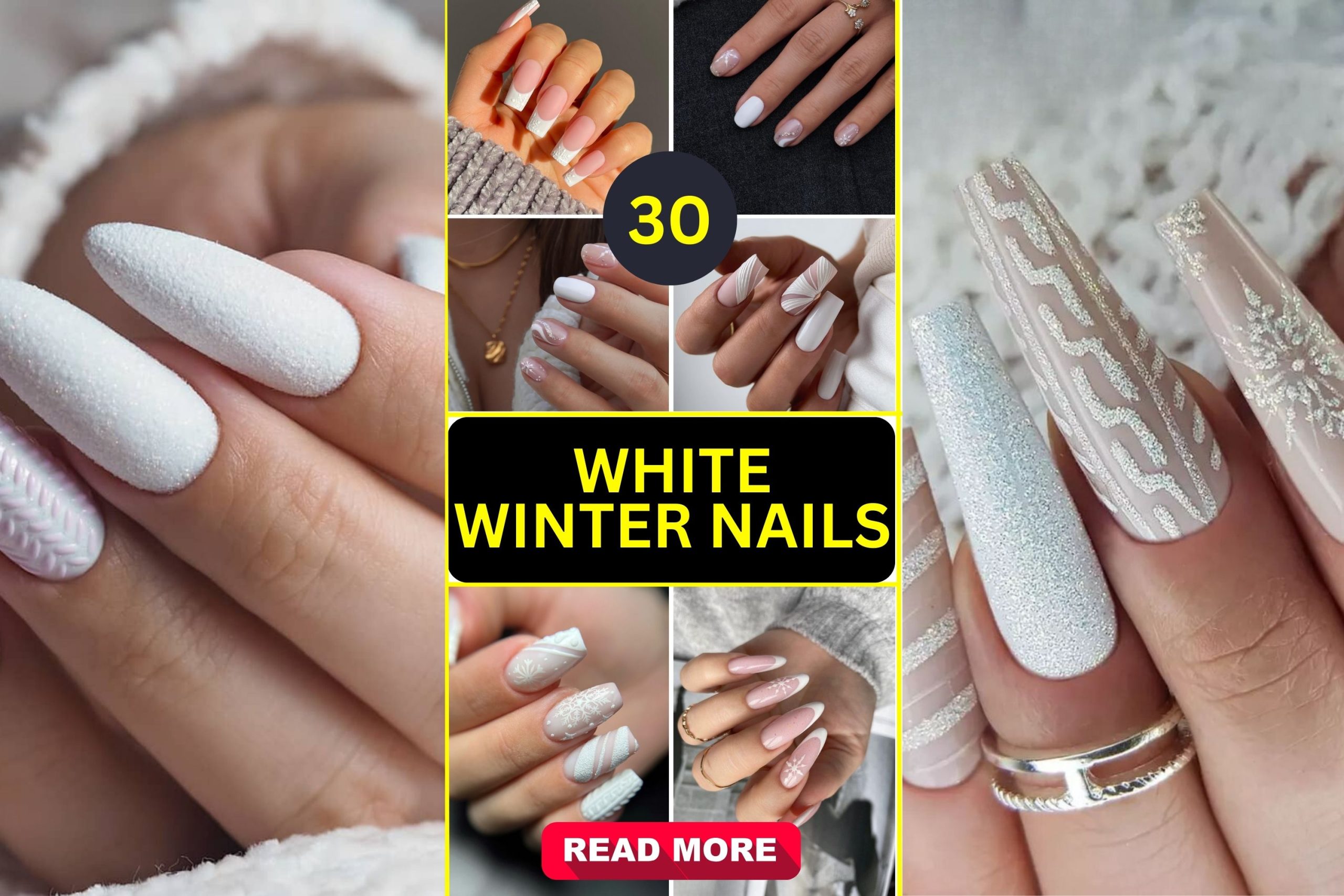 30 White Winter Nails to Elevate Your Seasonal Style with Snowflakes ...
