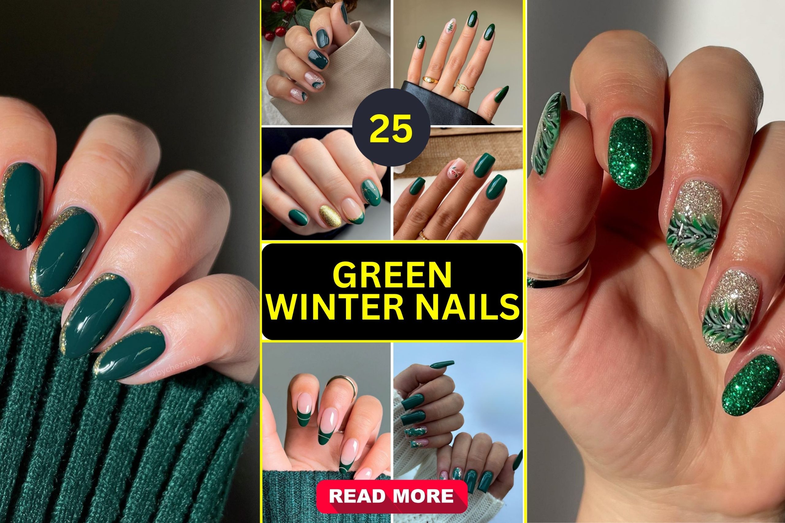 25 Green Winter Nails Ideas for 2025: Glamorous Designs to Embrace the ...