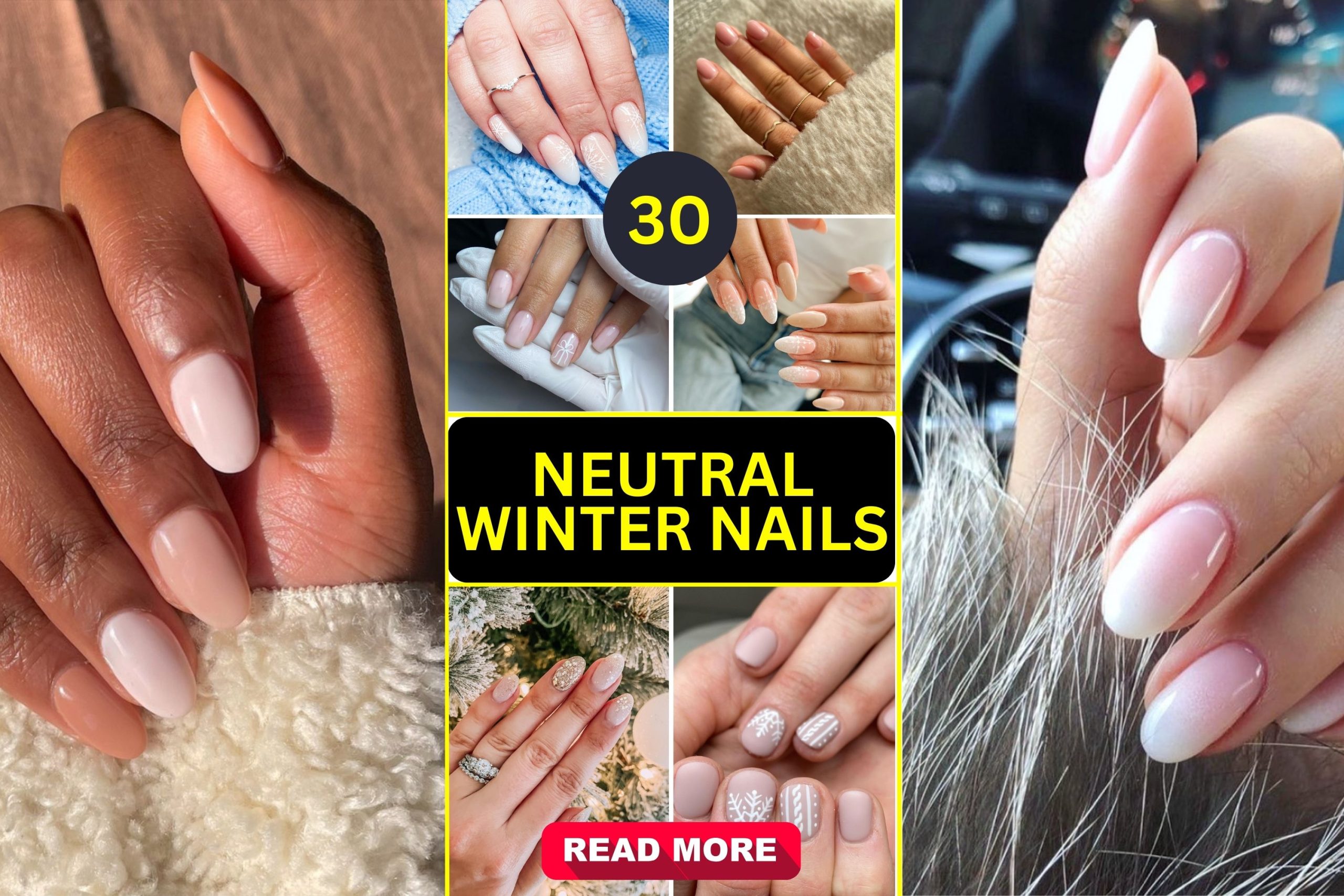 30 Neutral Winter Nails: Elegant and Trendy Ideas for a Chic Winter ...