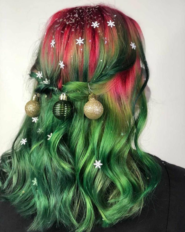 27 Christmas Hair Color Ideas: Festive Styles from Bold Highlights to ...