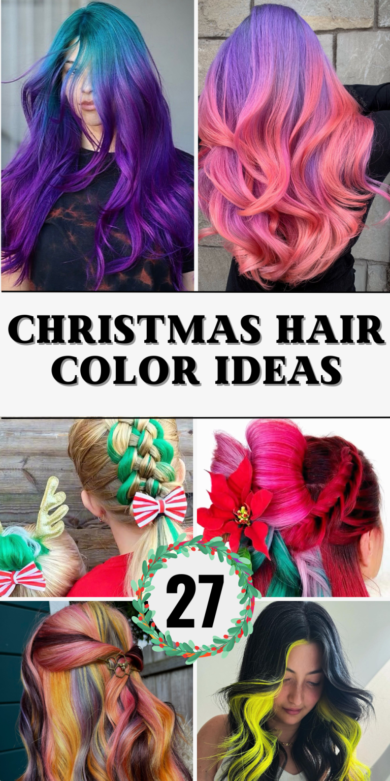 27 Christmas Hair Color Ideas: Festive Styles from Bold Highlights to ...