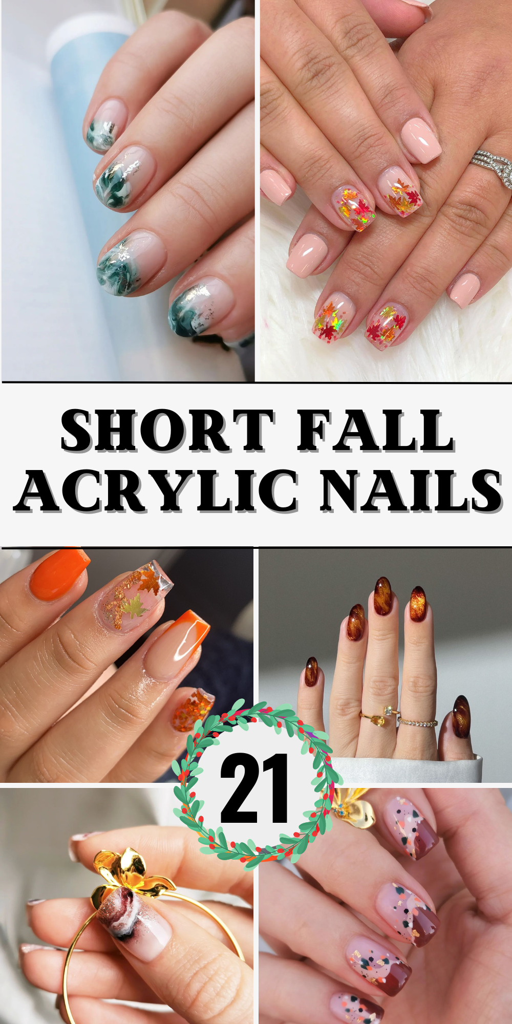 21 Short Fall Acrylic Nails Designs: Cute, Simple Ideas to Rock the ...