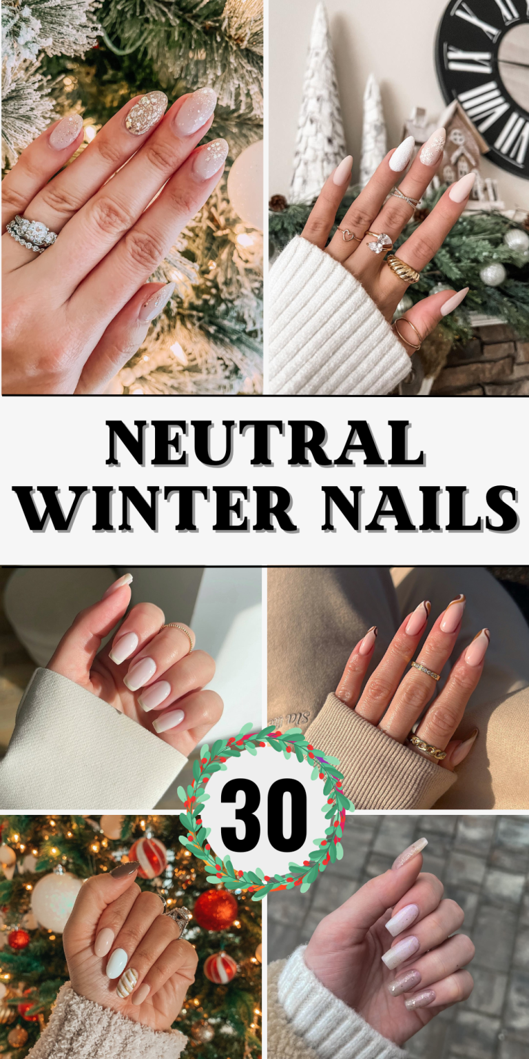 30 Neutral Winter Nails: Elegant and Trendy Ideas for a Chic Winter ...