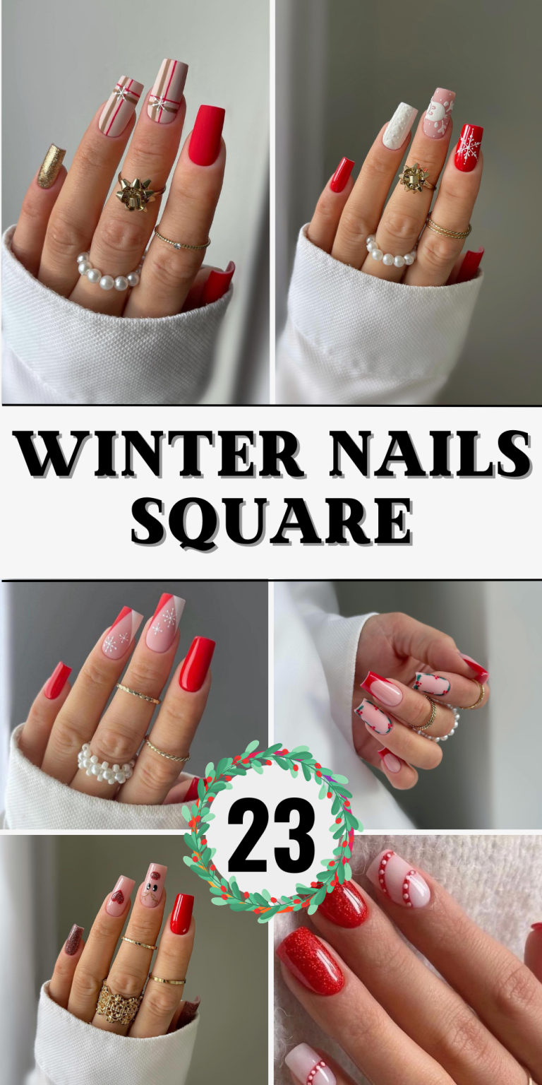 23 Winter Nails Square: Trendy Winter Nail Designs for a Festive and ...