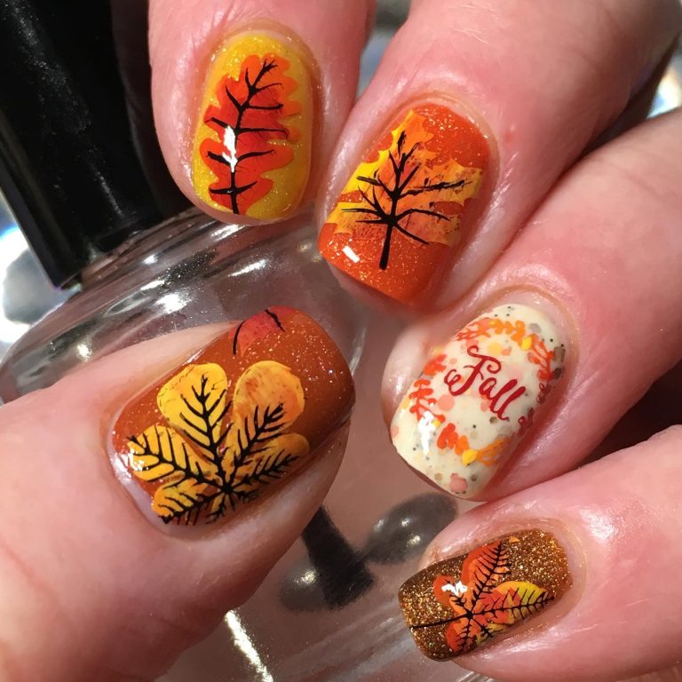 21 Short Fall Acrylic Nails Designs: Cute, Simple Ideas to Rock the ...