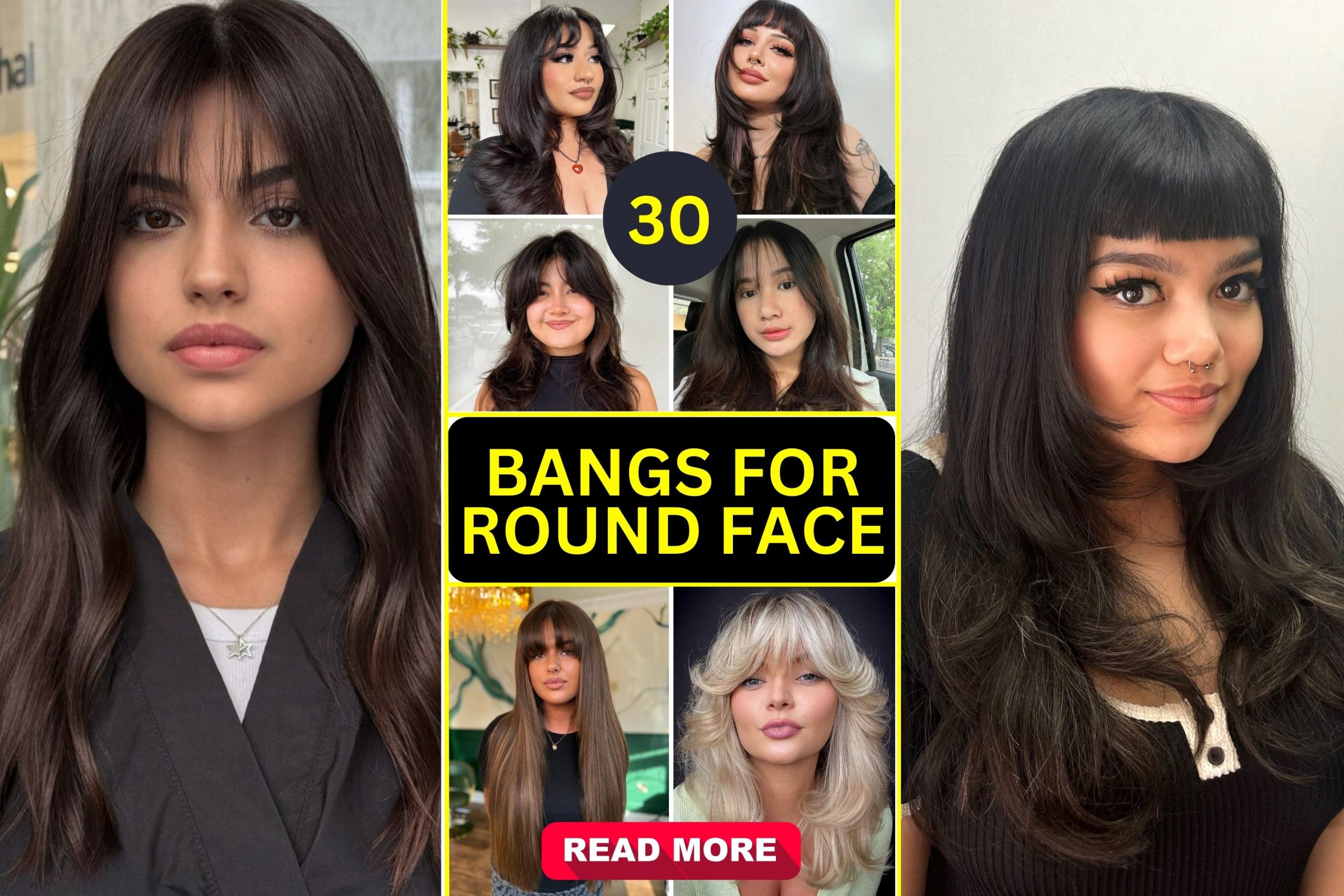 30 Bangs for Round Face That Flatter Every Style – From Wispy to Blunt ...