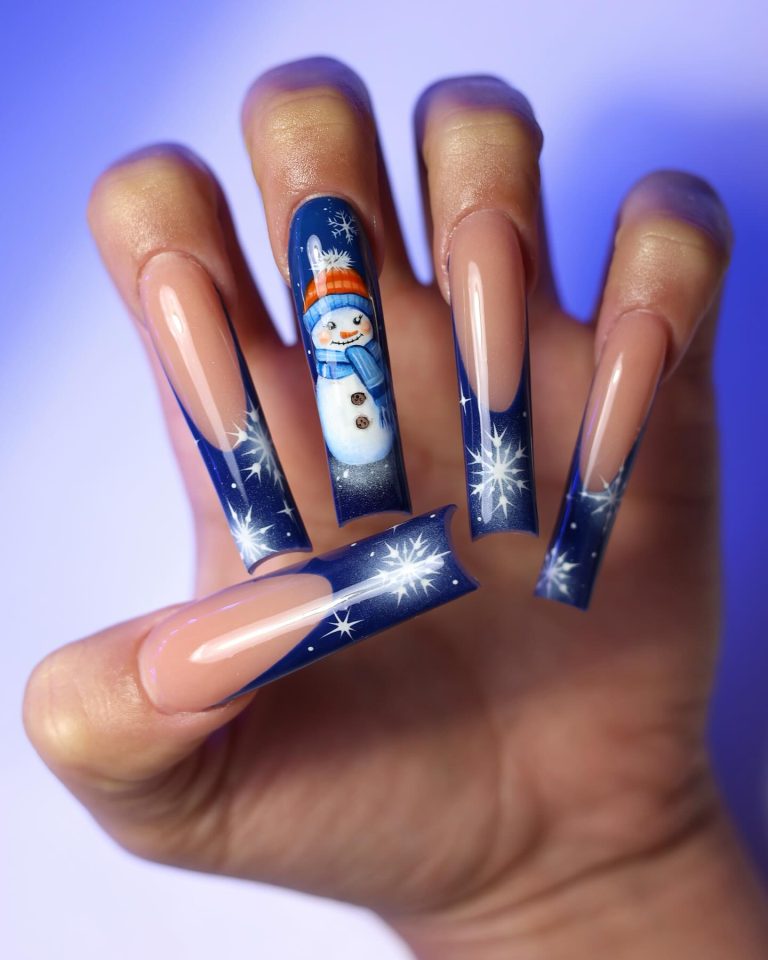 23 Blue Christmas Nails: Stunning Winter Designs for a Festive and ...