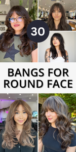 30 Bangs for Round Face That Flatter Every Style – From Wispy to Blunt ...