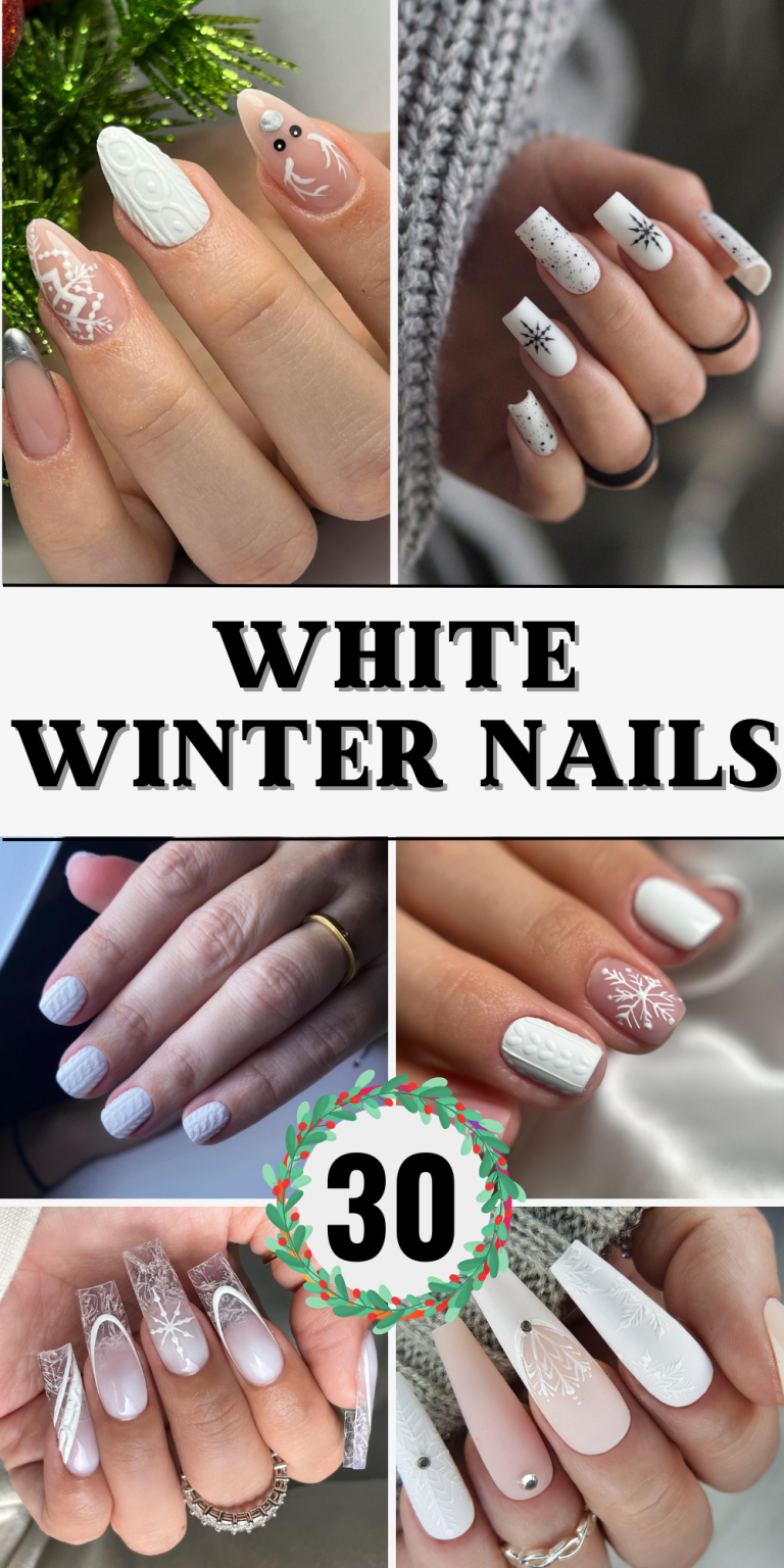 30 White Winter Nails to Elevate Your Seasonal Style with Snowflakes ...