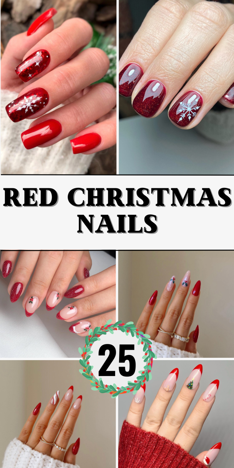 25 Red Christmas Nails: Stunning Ideas for a Festive Manicure ...