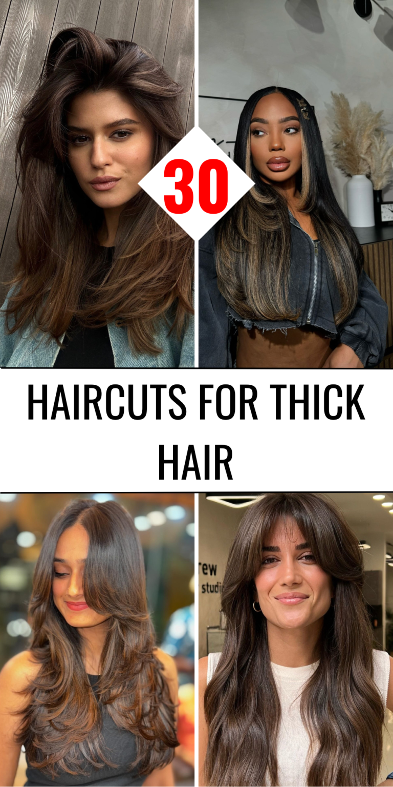 30 Stunning Haircuts for Thick Hair – Best Styles for Volume, Layers ...