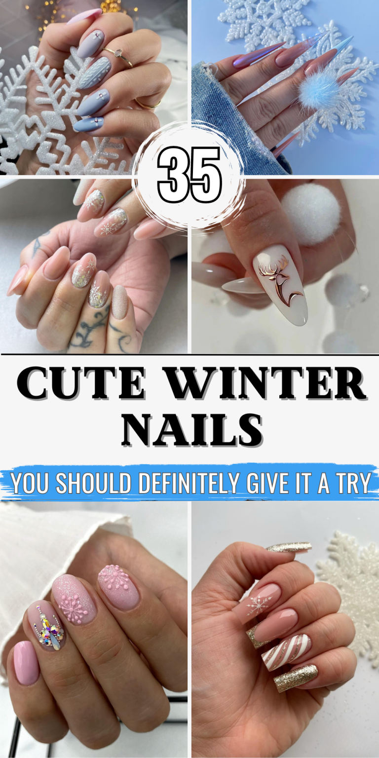 35 Cute Winter Nails Ideas to Keep Your Style Festive and Chic All ...