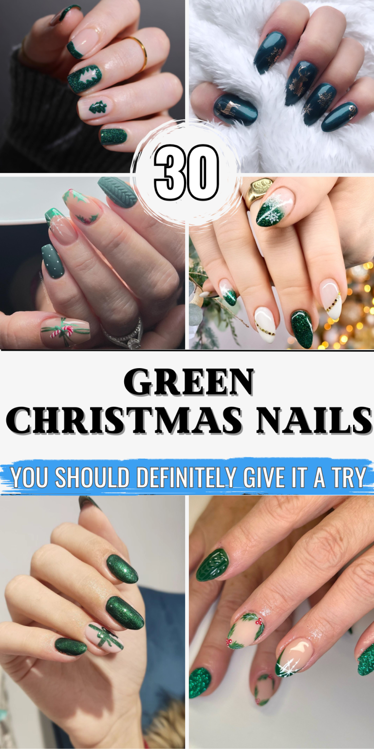 30 Green Christmas Nails: Festive and Chic Holiday Nail Art Ideas You ...