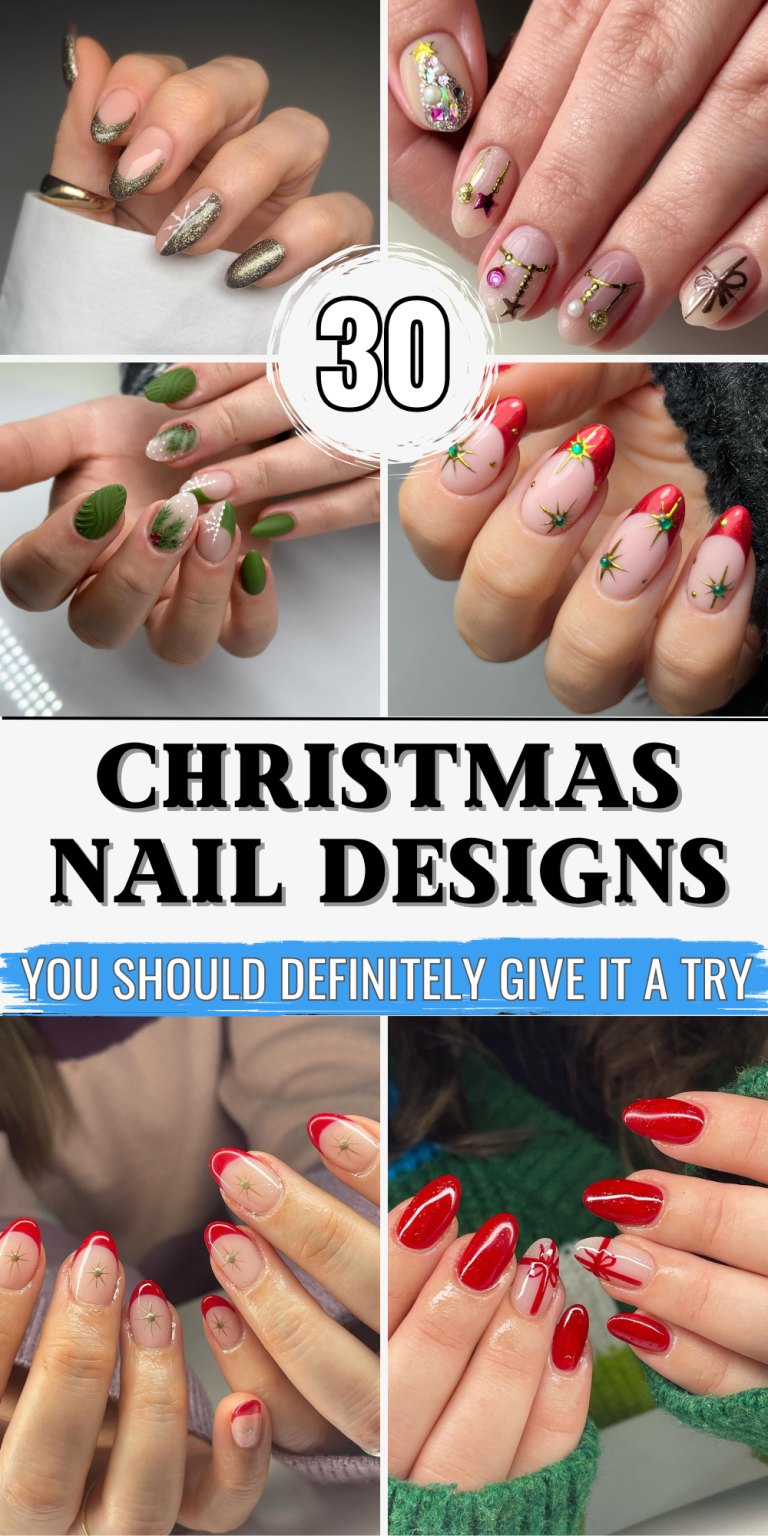 30 Christmas Nail Designs: Festive Ideas for Stunning Holiday Nails ...