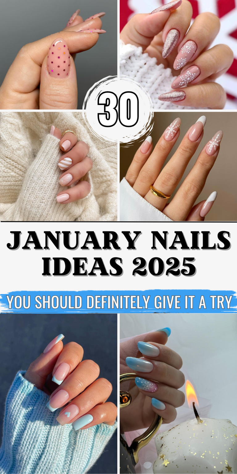 30 January Nails Ideas 2025: Stylish Winter Trends for Gel, Acrylic ...