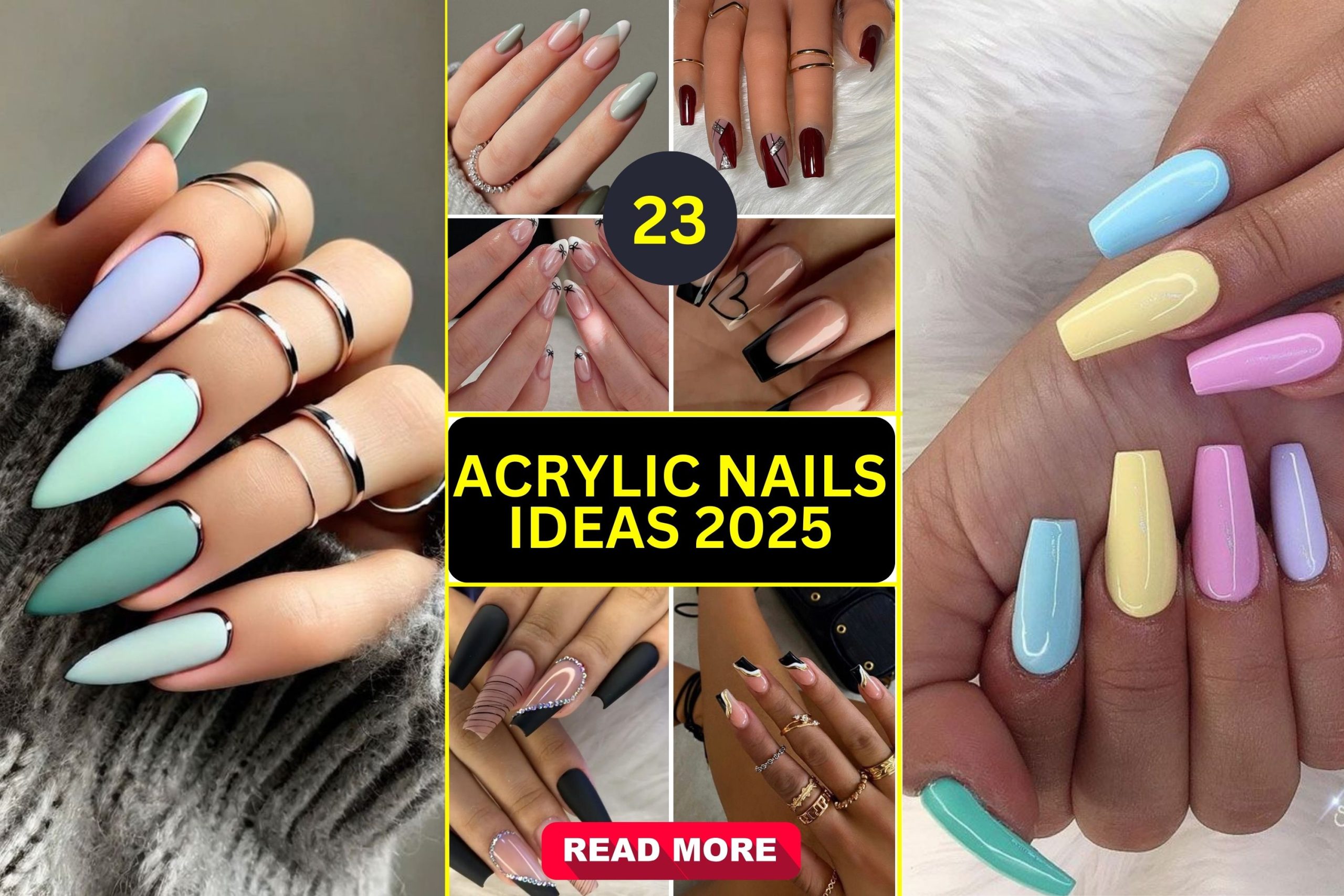 23 Acrylic Nails Ideas 2025: Trendy Designs for Every Occasion and ...